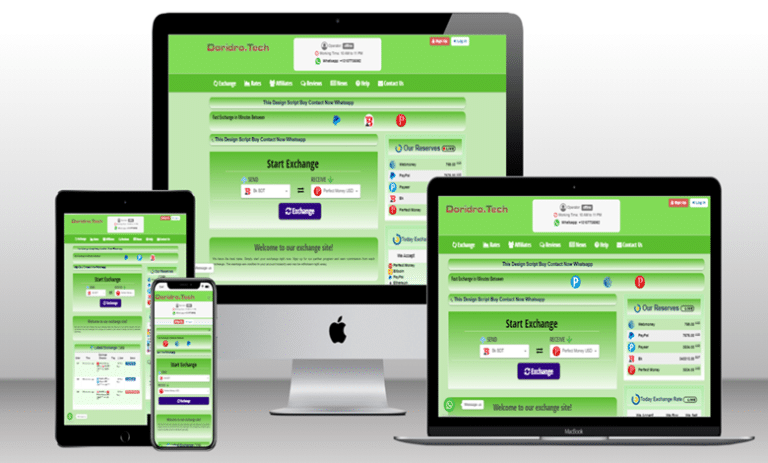 Online Dollar Buy Sell Exchanger PHP Script - DoridroTech.Com